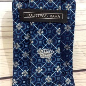 countess mara | Accessories | Countess Mara Necktie Silk Blue Print ...